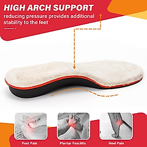 V.Step Sheepskin Insoles for Women Men Wool Fleece Shoe Inserts with Arch Support Warm Cozy Replacement Insoles for Boots Slippers Shoes, XS