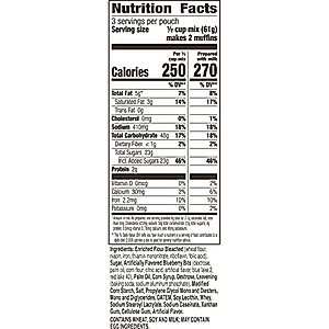 Betty Crocker Blueberry Muffin Mix, 6.5 oz (Pack of 9)