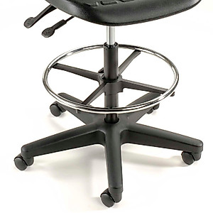 Global Industrial Black 5-Way Adjustable Ergonomic Stool, 225 Lbs Capacity