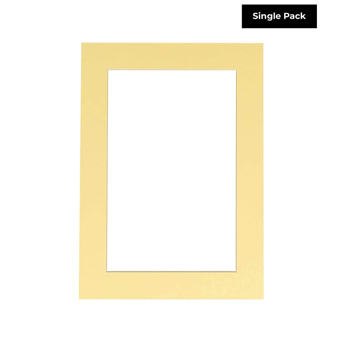 11.7x16.5 Mat Bevel Cut for 8.5x11 Photos - Acid Free Soft Yellow Precut Matboard - For Pictures, Photos, Framing - 4-ply Thickness