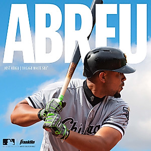 Franklin Sports MLB Baseball Batting Gloves - Shok-Sorb X Batting Gloves for Baseball + Softball - Adult + Youth Padded Non-Sting Batting Glove Pairs - Black/Black - Adult Large