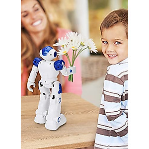 KingsDragon RC Robot Toys for Kids, Gesture & Sensing Programmable Remote Control Smart Robot for Age 3 4 5 6 7 8 Year Old Boys Girls Birthday Gift Present