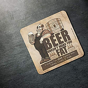 Funny Coasters for Drinks, 8 Set Coasters Cork Base, Beer Coasters for Drinks Funny, Bar Coasters Funny Ideal for Man Cave, Coasters with Sayings, Funny Coasters, Housewarming Gift for Beer Lovers