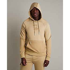 Karl Lagerfeld Paris Men's Solid Logo Stretchy Hoodie, Incense