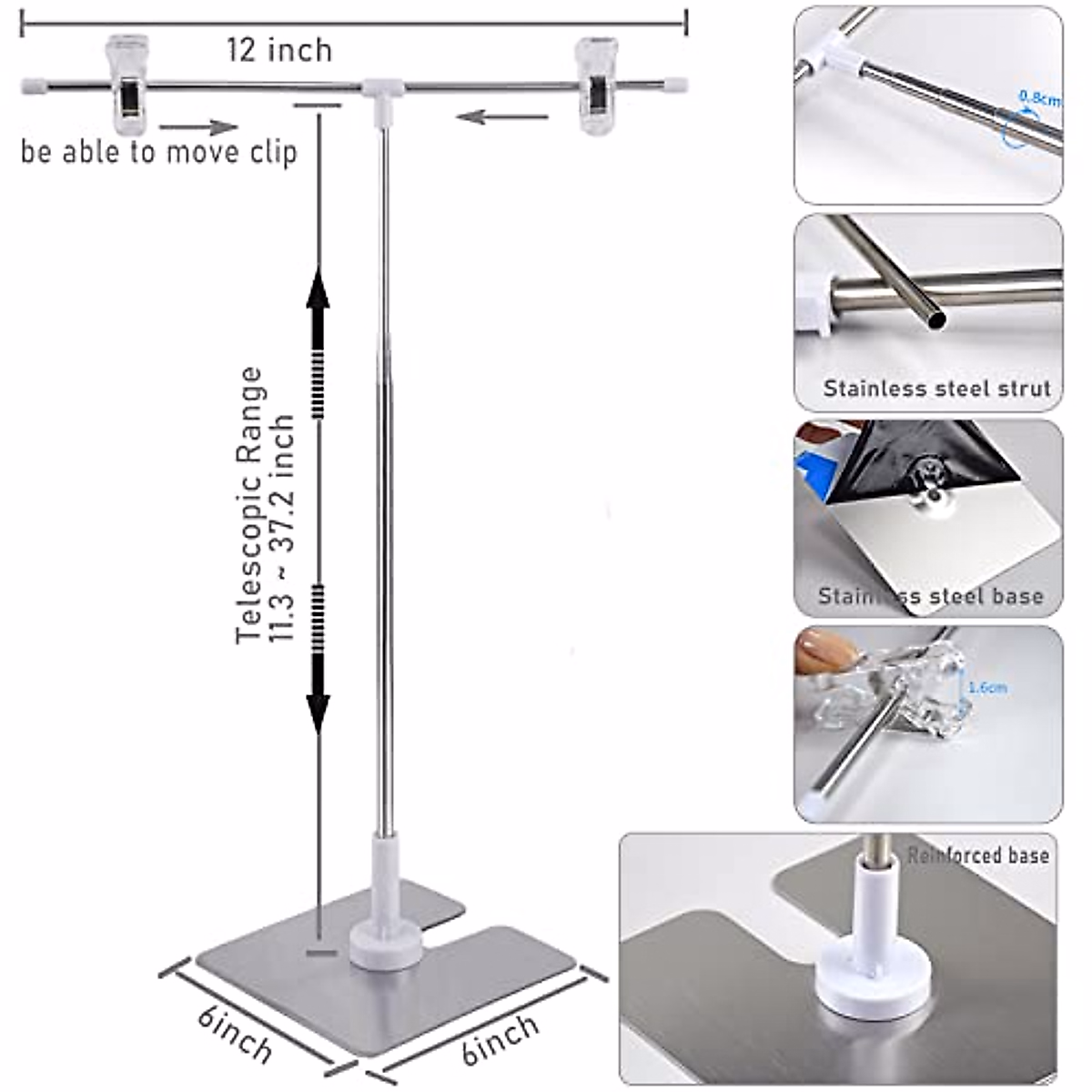 iprotech 6PCS 12Patterns Double-Sided Photography Background Paper with Stand, Waterproof Reusable 34x23in Morandi Marbles Photo Tabletop Backdrops for Food Jewelry Cosmetics Makeup