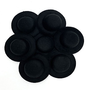 ASFUNG, 20 Pcs Mini Felt Top Hats Miniature Hat for Art & DIY Crafts Accessories Party Christmas Decoration Black, Free Size