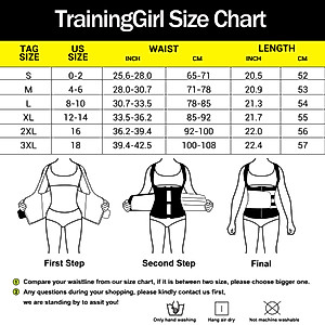 TrainingGirl Women Sweat Vest Waist Trainer Trimmer Belt Weight Loss Hot Sauna Suit Zipper Workout Tank Tops Slim Body Shaper (Black, Large)
