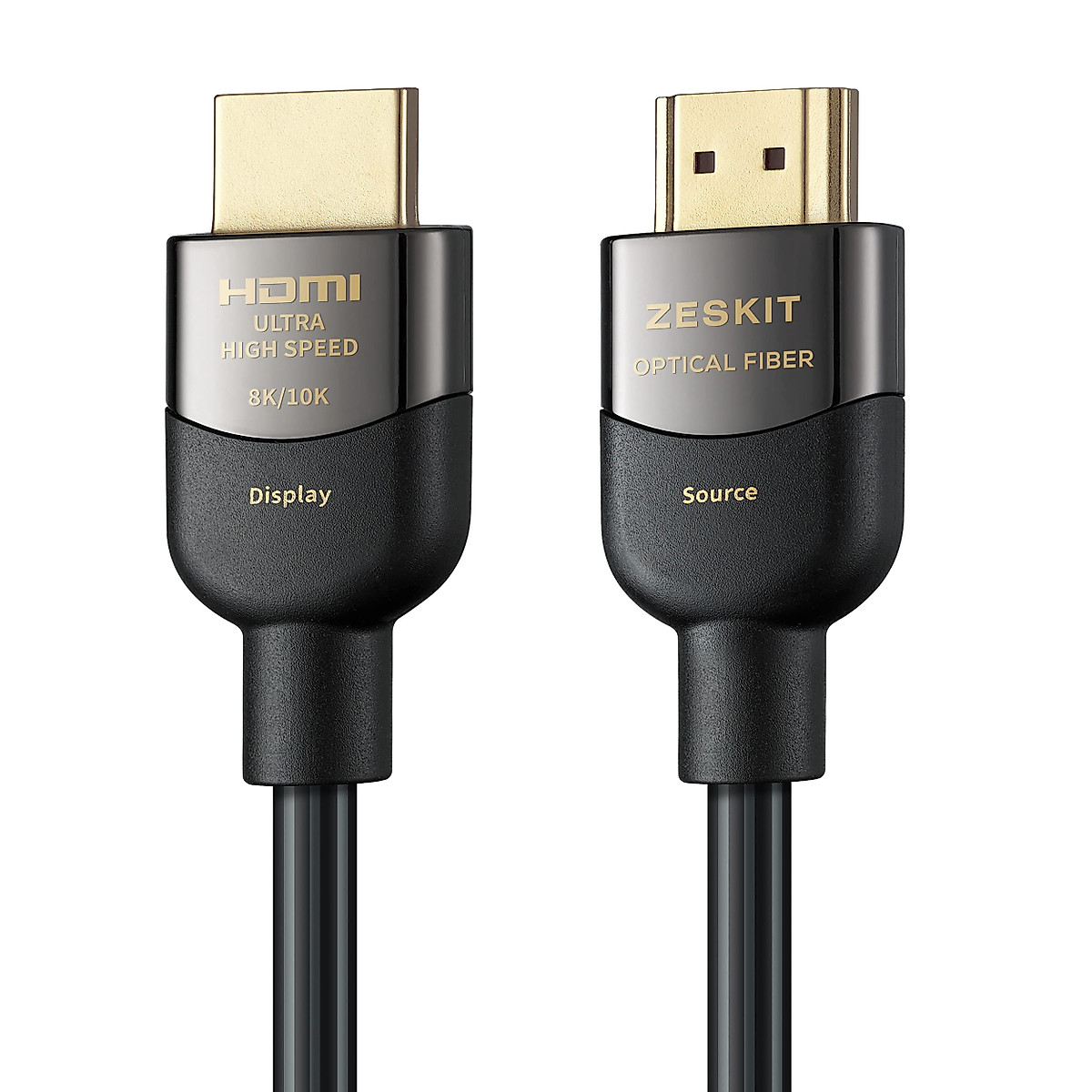 Zeskit Optical Fiber 10m (33ft) 48Gbps Ultra High Speed HDMI Cable 8K60 4K120 144Hz eARC HDR HDCP 2.2 2.3 Compatible with Dolby Vision Apple TV 4K Roku Sony LG Samsung Xbox Series X RTX 3080 PS4 PS5