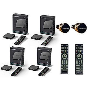 Dreamlink/Formuler Package of 4 - Formuler Z10 SE Android 10 Single Band WiFi 2GB Ram 4GB ROM 4K + 2 Extra Magnetic Car Mount + 2 Extra Luminous Remote Control Pack of 4