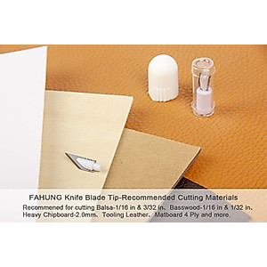 FAHUNG Replacement Knife Blade Kit for Maker 3/Maker Knife Blade Housing, Sturdy and Sharp Wood Cutting Blade Cuts Balsa, Basswood, Chipboard, Tooling Leather, Matboard and More