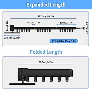 Clothes Drying Rack, Wall Mounted Drying Rack Clothing, Tri-Fold Laundry Drying Rack Wall Mount, Space Saver Retractable Collapsible Drying Rack for Laundry Balcony Apartment