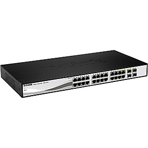 Web Smart 24-Port Gigabit Switch with 4 Combo SFP Slots, D-Link Green