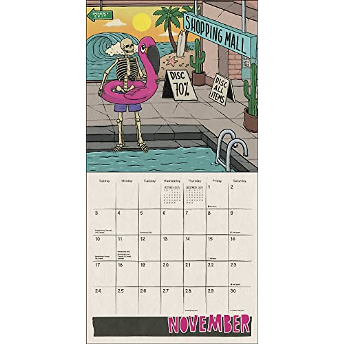 Death Takes a Holiday 2024 Wall Calendar