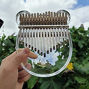 Kimi Crystal Thumb Piano Kalimba Transparent Crystal Bear Model 17 key Beginner Finger Piano