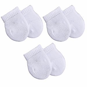 Unconditional Mom 3 Pairs of Newborn Socks - Adjustable Infant Socks with Velcro - Baby Socks 0-3 Months - White Cotton Organic Preemie Socks for Baby Boy and Girl