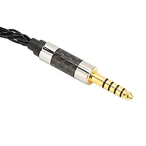 KOSDFOGE Silver Plated Copper Wire Headphone Cable 8 Core Balanced 4.4mm to Dual 3.5mm Silver Plated Earphone Cable Replacement