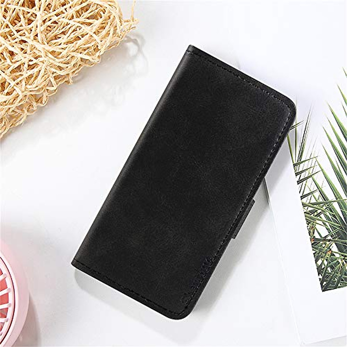 Shantime Oppo Reno 6 Pro+ 5G Case, Leather Wallet Case with Cash & Card Slots Soft TPU Back Cover Magnet Flip Case for Oppo Reno 6 Pro Plus 5G Black