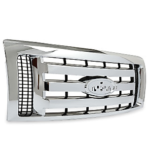 HECASA Front Bumper Grill Compatible with 2009-2012 Ford F150 9L3Z8200D FO1200511 Bumper Guard Cover Hood Grille Shell Chrome Silvery