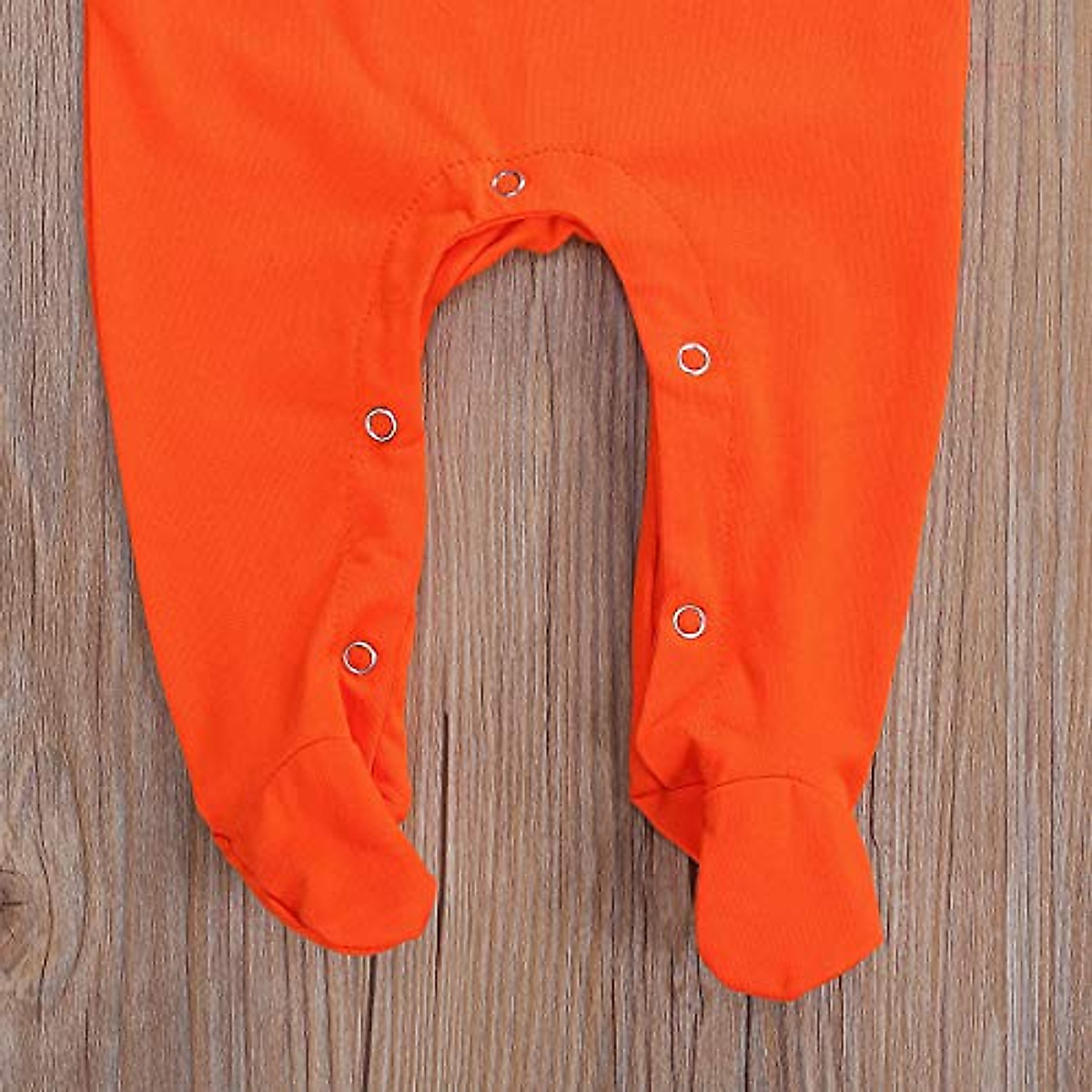 DuAnyozu Infant Baby Girl Boy Halloween Costumes Outfit Pumpkin Footed Romper Jumpsuit Fancy Clothes (0-3 Months, Orange)