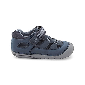 Stride Rite baby boys Sm Sonny Sandal, Dark Blue, 3.5 Wide Infant US