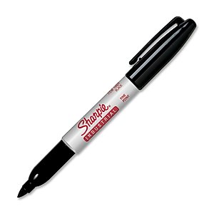 Sharpie 13601 Industrial Fine Point Permanent Marker, Withstand Up To 500F, Designed for Industrial and Laboratory Users, Black Color, Case of 12 Dozens