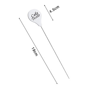 4 Pcs Cake Tester Stainless Steel Cake Test Pins Reusable Probe Skewer Testing Needle Sticks Kitchen Baking Tools for Cake Bread Biscuit Muffin Pancake