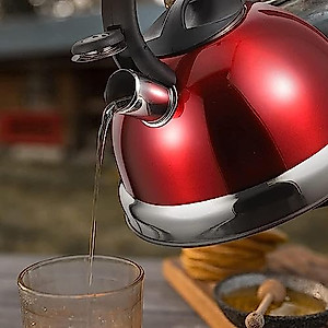 Tea Kettle Stovetop Whistling Tea Kettle 3L Whistling Teapot Stovetop Tea Kettle Stainless Steel Water Boiling Teapot Cool Handle Kettle Kitchen Stove Top Kettle Tea Kettle for Stove Top