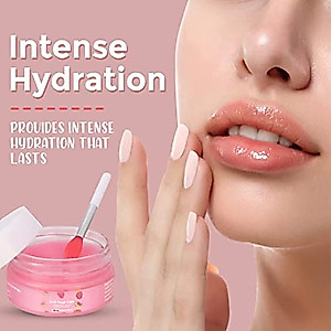 Lick Your Lips Berry Lip Sleeping Mask, Overnight Lip Mask, Moisturizer Hydrating Natural Lip care Treatment for Dry Cracked Chapped lips, Moisture & Collagen Booster, Lip Balm, Hyaluronic Acid, Vitamin C, Collagen, Vegan Cruelty Free