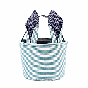 Easter Bunny Basket Bags Rabbit Canvas Toys Bucket Tote Storage Gifts Candies Handbag for Kids