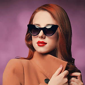 Eyegla Cat Eye Sunglasses Bulk Women Cateye Sunglasses Party Favor 50s Sunglasses Pack Black Shady Rays Sunnies Set-10 Pack