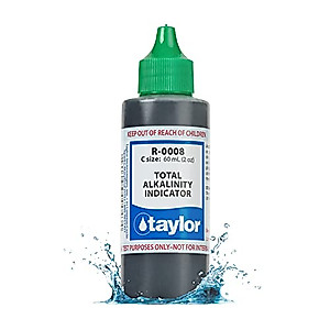 Taylor R-0008-C, Total Alkalinity Indicator, 2 Ounce, For Testing Total Alkalinity Levels in Pool and Spas, Dropper Refill for Water Test Kits, Replace Annually | Made in the USA