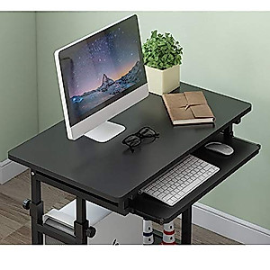 LIRUXUN Lazy Computer Table Lift Computer Table Household Small Household Learning Bedside Table Movable Lazy Desk (Color : Gray)