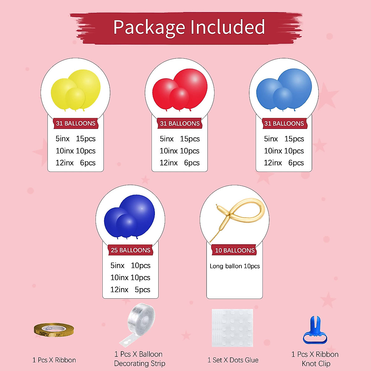 HYOWCHI Cartoon Hedgehog Birthday Party Supplies - 128 Pcs Blue Theme Hedgehog Balloon Arch Kit, Red Blue Yellow Latex Balloon Garland Arch For Cartoon Hedgehog Birthday Baby Shower Decorations