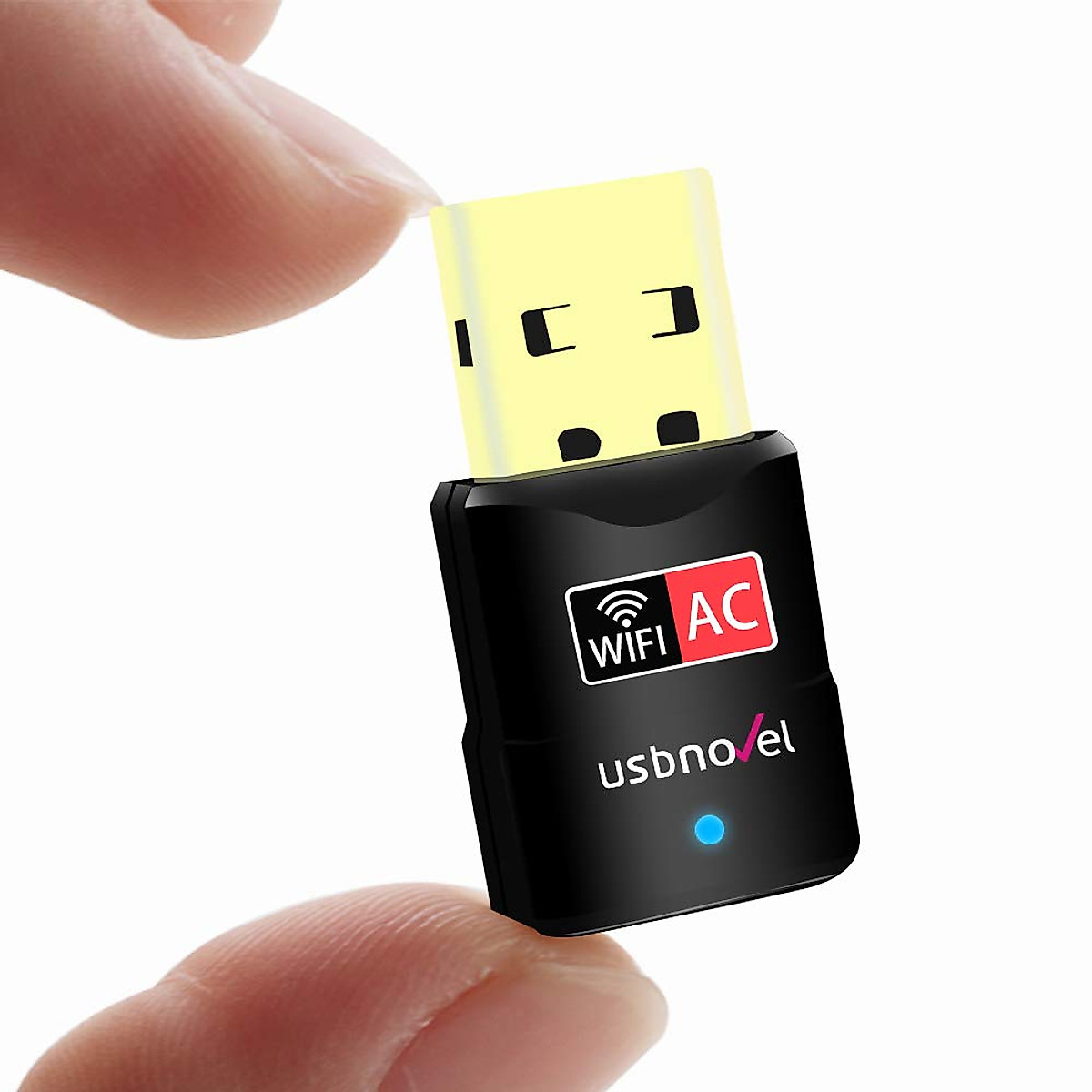 AC600Mbps Dual Band Wireless Network Adapter, 5G/2.4G WiFi Adapter for Desktop PC Laptop Supports Windows11/10/8/8.1/7/Vista/XP, Mac OS 10.9-10.15