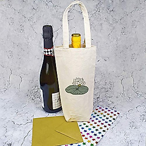 Azeeda 'Lilly pad' Cotton Wine Bottle Gift/Travel Bag (BL00028124)
