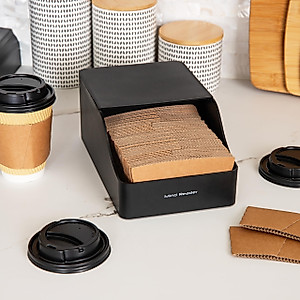 Mind Reader Coffee Sleeve Storage Dispenser Organizer, Black 6 X 9.57 X 3.78