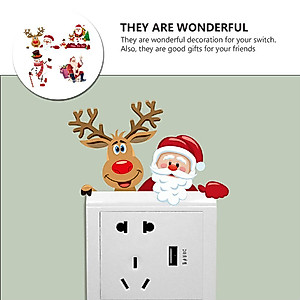 ABOOFAN Christmas Light Switch Sticker Removable Wall Decal for Christmas Home Party Decoration 4Pcs