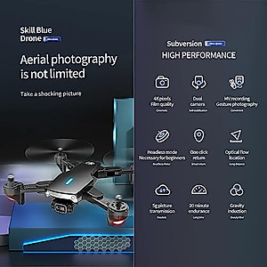 RKSTD Mini RC Drone With Camera - HD RC Drone For Kids, Fpv Adult Beginner RC Drone, One Button Takeoff/Landing, Gravity Sensor, Gesture Control, 3D Flip, Voice Control