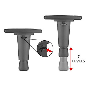 Replacement Adjustable Arms Armrest Upright Bracket with Pads Fits DXRacer Gaming Chairs (3D)