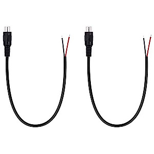 Fancasee 2 Pack Speaker Wire RCA Female Plug Jack Connector Adapter to Bare Wire Open End Audio Video RCA Cable for Amplifier Receiver Speakers