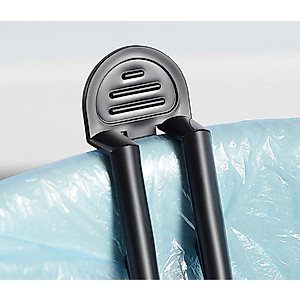 AKOAK 10 Pcs Trash Can Clip Trash Bag Fixer Increase Anti-Skid Black Plastic Paper Tube Fixer Bracket Household Articles