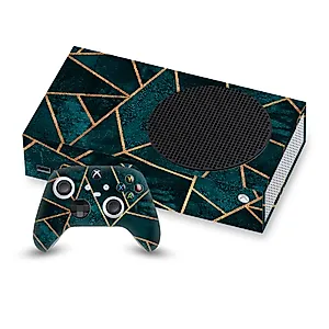Head Case Designs Officially Licensed Elisabeth Fredriksson Deep Teal Stone Art Mix Vinyl Sticker Gaming Skin Case Cover Compatible with Xbox Series S Console and Controller Bundle