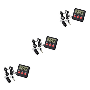 Happyyami 3 Sets Pet Hygrometer Pet Thermometer Hygrometer Lizard Thermometer Reptile Hygrometer Reptile Thermometer