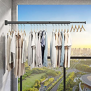 HEILAIYI Laundry Drying Rack Wall Mounted,Clothes Drying Rack,Drying Rack Clothing,Clothes Rack,Laundry Hanger Rack,Laundry Clothes Hanger,Laundry Rack Wall Mount,Retractable,Collapsible,Grey Color