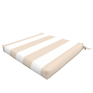Island Umbrella NU6932 Outdoor Seat Cushion, Champagne Stripe