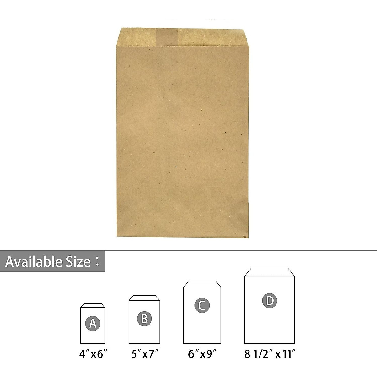 100 Pack Brown Kraft Paper Bags, 6" x 9" Inches, Gift Card, Gift Candy, Cookies, Doughnut, Crafts, Party Favor, Sandwich, Jewelry Merchandise- by RJ Displays