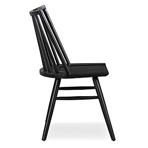 POLY & BARK Talia Dining Chair, Ash Wood, Black