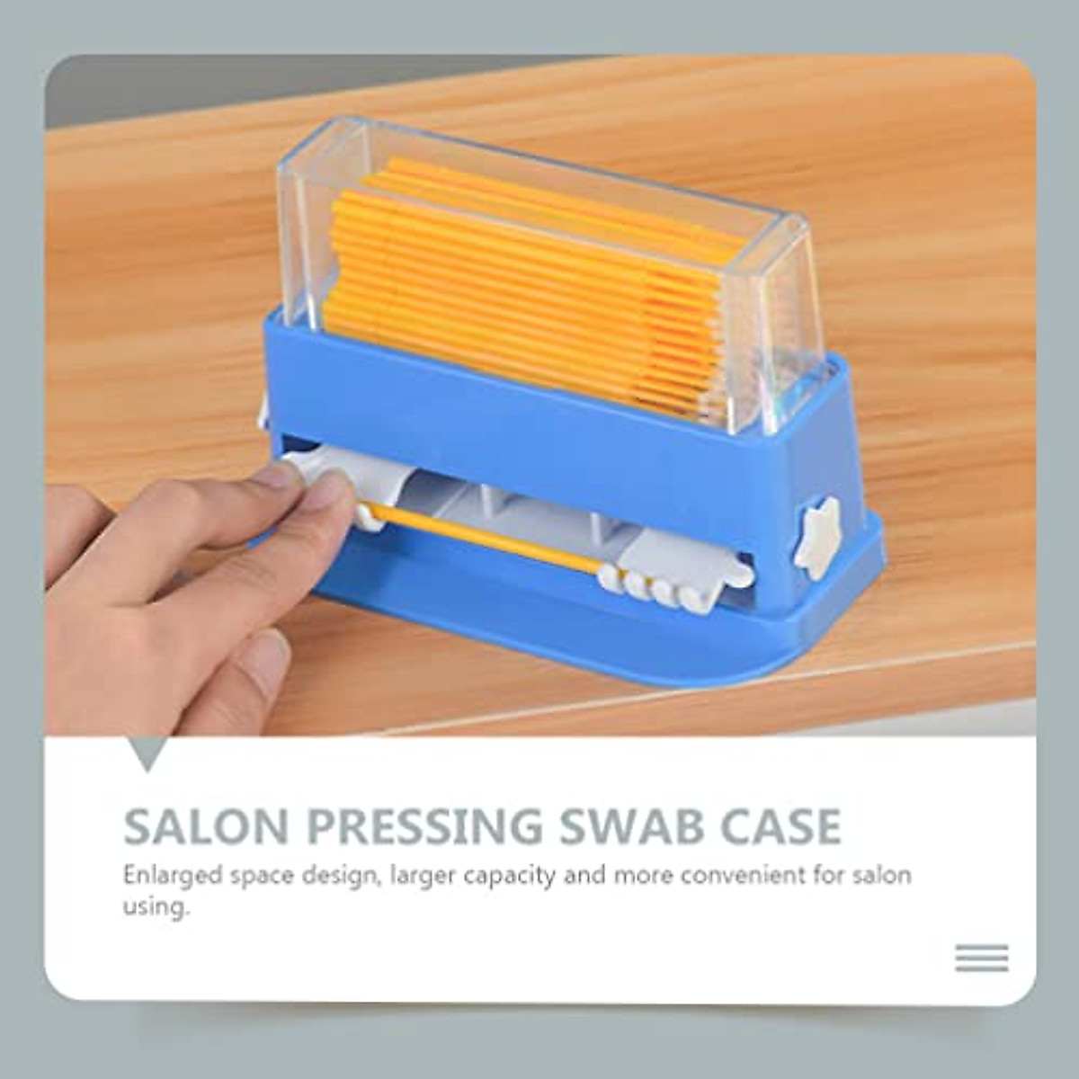Beaupretty Cotton Swabs Holder Cotton Swab Dispenser Automatic Cotton Swab Storage Box Organizer Container Case for Salon Home