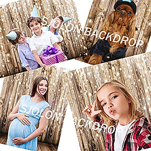 SJOLOON 10x10FT Rustic Wood Vinyl Photography Backdrop Nostalgia Wood Floor Photo Backdrop Baby Newborn Photo Studio Props JLT10359