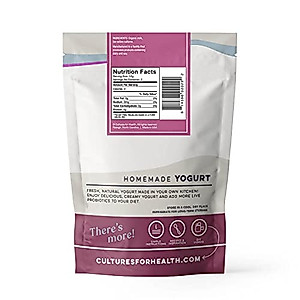 Cultures for Health Bulgarian Yogurt Starter Culture | 2 Packets Dehydrated Heirloom Culture | Make Delicious, Creamy Smoothies, Salad Dressing, Musaka, & More | Gluten Free, Non-GMO Probiotic Yogurt